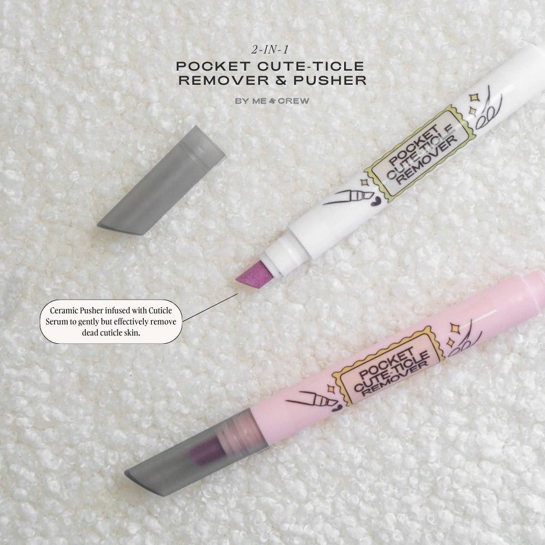 2-IN-1 POCKET CUTE-TICLE REMOVER + PUSHER (WHITE) – By Me and Crew